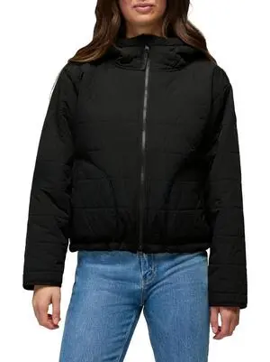 Prana Encinitas Quilted Bomber Jacket - Black
