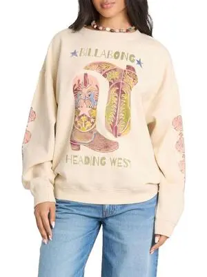 BILLABONG Graphic Sweatshirt - White Cap