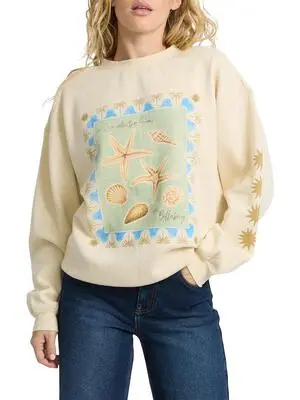 BILLABONG Graphic Sweatshirt - White Multi