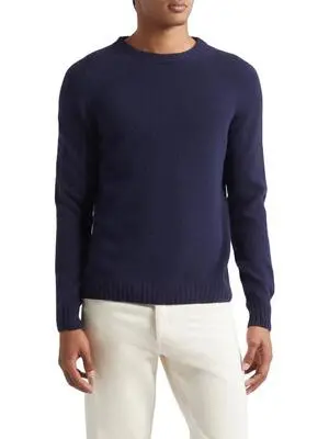 John Smedley John Smedley Norfolk Sea Island Cotton Crewneck Sweater Midnight