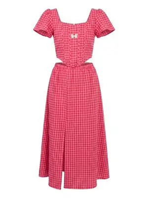 MISS MAGIC Hatter Gingham Skirt - Pink