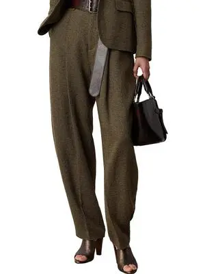 Ralph Lauren Harlo Broken-twill Tailored Trousers - Cypress Multi