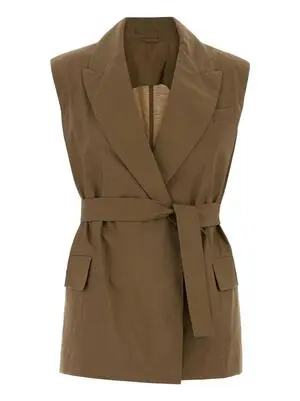 Brunello Cucinelli BRUNELLO CUCINELLI Cotton Blend Vest Brown