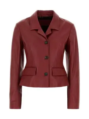 FERRAGAMO Leather Jacket - Red