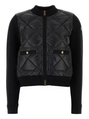 MONCLER MONCLER Quilted Cotton Cardigan With Ribbed Details