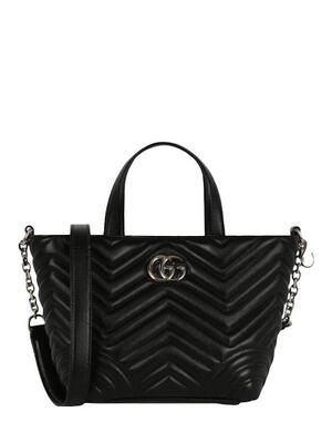 Gucci Gucci Betty Quilted Leather Tote Bag Black
