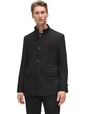 Karl Lagerfeld High-stand Collar Tailored Jacket - Black