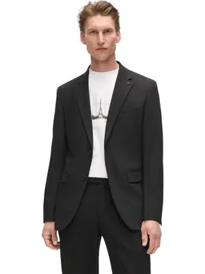 Karl Lagerfeld Slim-fit Monogram Pin Suit Jacket - Black
