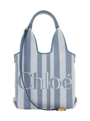 Chloé Embroidered Canvas Stripy Handbag - Multicolor