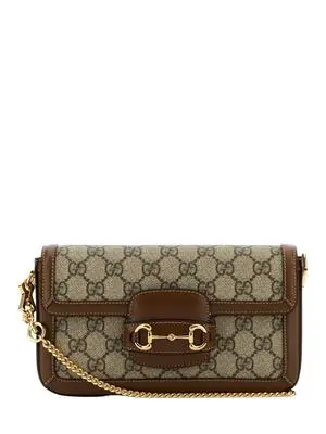 Gucci Gg Supreme Fabric Mini Horsebit 1955 Handbag - Multicolor