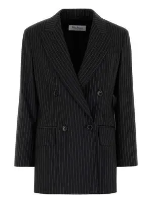 Max Mara Embroidered Wool Blazer - Multicolor