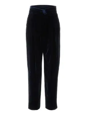 Giorgio Armani Midnight Velvet Trousers - Blue