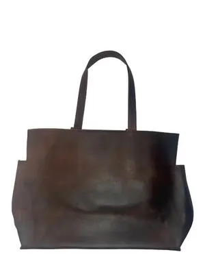 LEATHERCO. Oversized Maxi Leather Carry-all Tote Bag - Brown