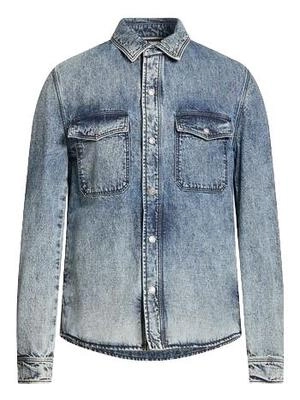 MOORER Denim Shirt Size Cotton - Blue