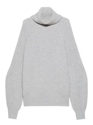 Max & Co. Max & Co. Wool-Cashmere Ribbed Rollneck Sweater Grey