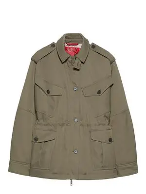 MAX & CO. Max & Co. Collared Utility Jacket With Cinched Waist