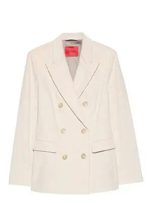 Max & Co. Corduroy Double Breasted Blazer - White