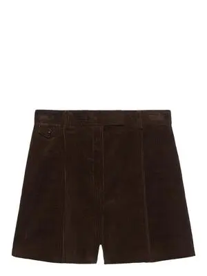 MAX & CO. Max & Co. Cotton-Blend Corduroy High-Waisted Pleated Shorts