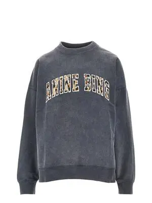ANINE BING ANINE BING Miles Crewneck Sweatshirt With Embroidered Logo Grey