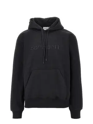 Carhartt Work In Progress Logo Embroidery Hoodie - Black