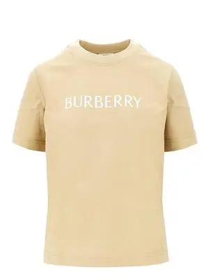 BURBERRY BURBERRY Cotton Jersey T-Shirt With Lettering Logo Print
