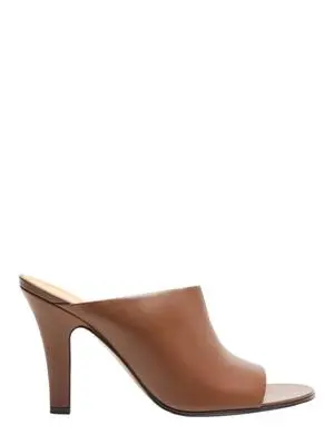 THE ROW The Row Smooth Leather High-Heeled Mules