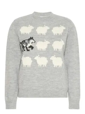 Max Mara Weekend Max Mara Alpaca And Wool-Blend Sweater Light Gray