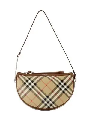 Burberry Small Saddle Bag - Beige/plaid