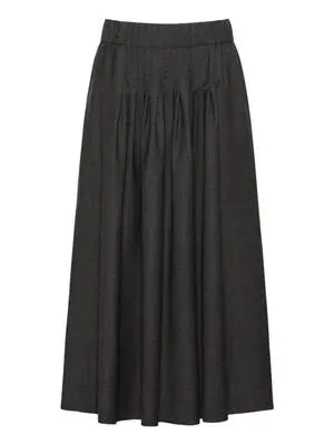 Max Mara Midi Skirt With Elastic Waistband And Pleats - No