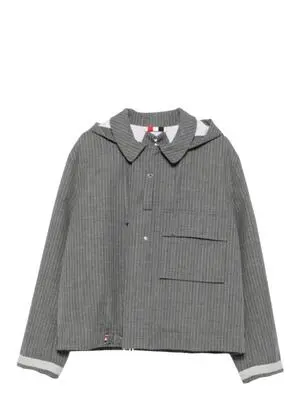 THOM BROWNE Thom Browne Pinstripe Hooded Jacket