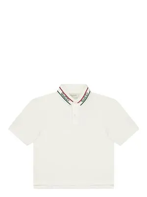 Gucci Cotton Polo Shirt With Striped Collar - No
