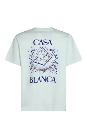 Casablanca Logo-print T-shirt Ice-blue