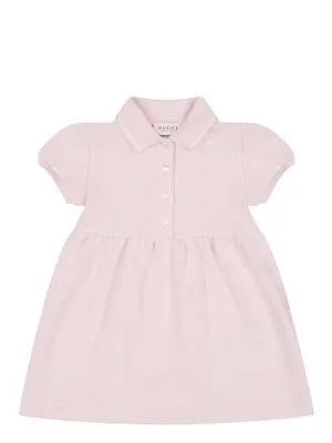 Gucci Short Sleeve Polo Dress - Pink