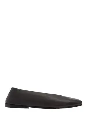 Marsèll Square-toe Low Flat Slip-on Shoes - Black