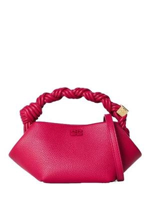 GANNI Ganni Twisted Patent Leather Mini Bag Red