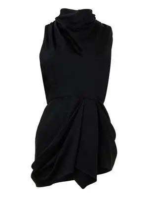 Givenchy Draped High Neck T-shirt - Black