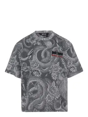Just Cavalli Graphic Logo T-shirt - Multi-color