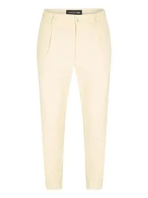 Hugo Boss Buttonzip Waist Pleated Chino Trousers - White