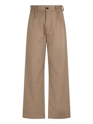 HUGO BOSS Hugo Boss Button-Zip Waist Pleated Wide-Leg Trousers