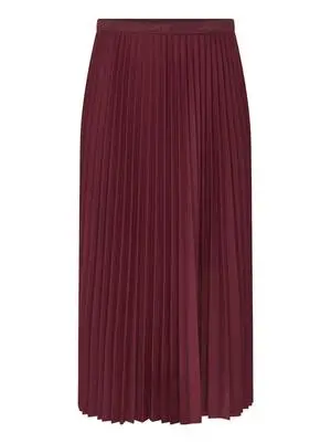 LACOSTE Lacoste Pleated Midi Skirt With Logo Waistband