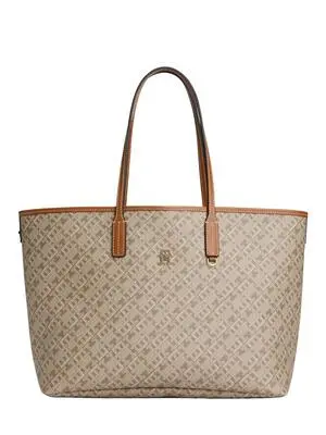 Tommy Hilfiger Monogram Print Tote Bag - Nude