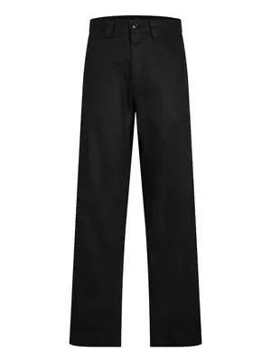 Hugo Boss Button-zip Waist Cotton Casual Trousers - Black