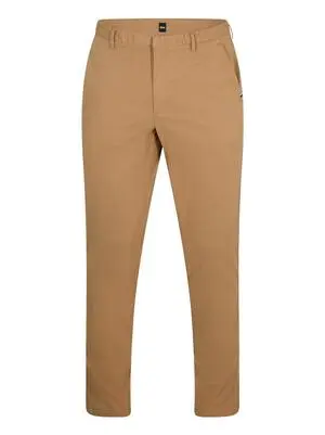 Hugo Boss Buttonzip Waist Cotton Chino Trousers - Brown