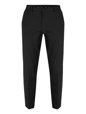 Hugo Boss Button-zip Waist Tailored Suit Trousers - Black