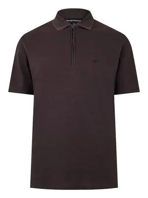 Emporio Armani Solid Color Polo Shirt - No