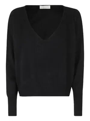 ROBERTO COLLINA V-neck Knit Sweater - Black