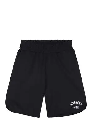 Givenchy Elasticated Waist Sweat Shorts With Logo Print - Black