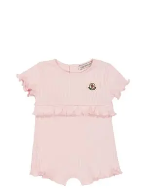Moncler Moncler Short-Sleeved Bodysuit With Ruffle Details No