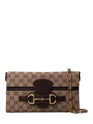Gucci Gucci Horsebit Chain Shoulder Bag Brown