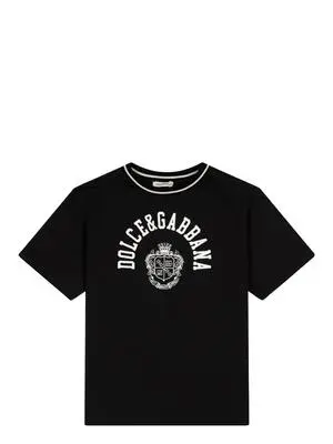DOLCE & GABBANA Dolce & Gabbana Contrast Rib Crewneck T-Shirt